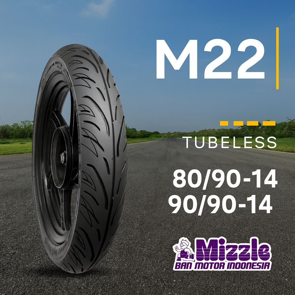 Jual Ban Matic Tubles Mizzle M22 Ukuran 80/90-14 90/90-14 | Shopee ...