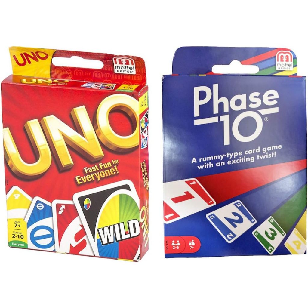 Jual NEW ORIGINAL 100% Mattel Phase 10 Card Game with UNO Card Game ...