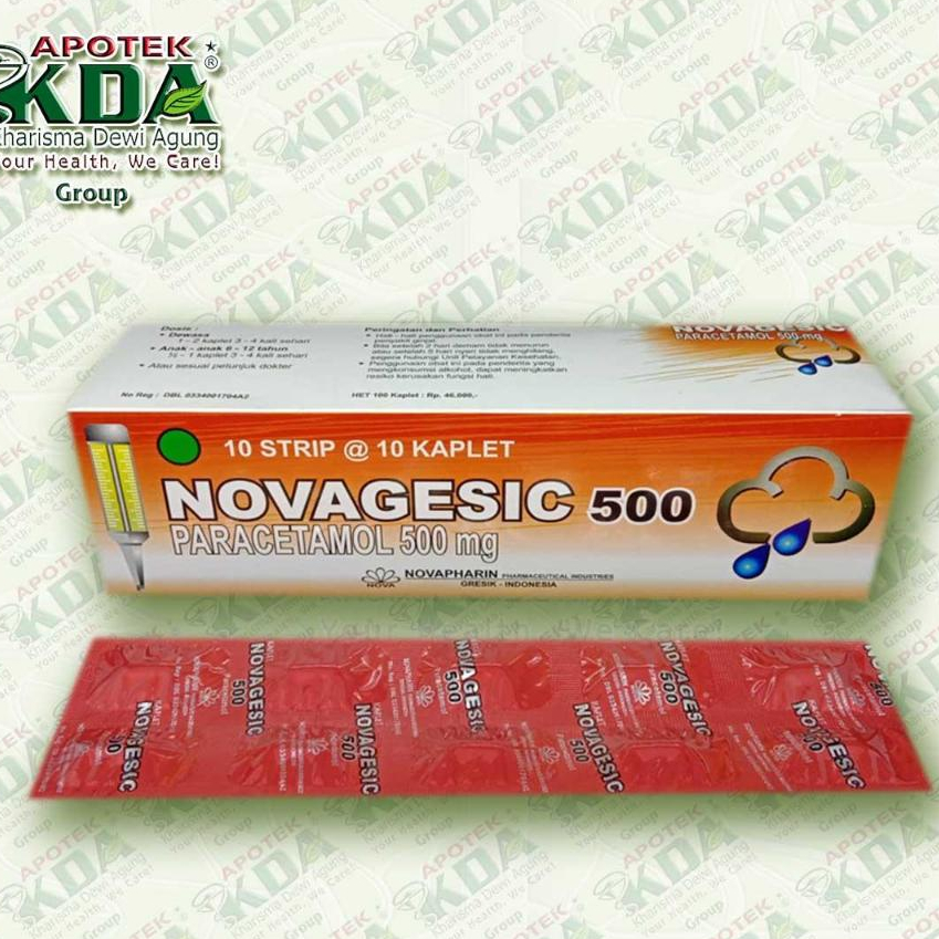 Jual NOVAGESIC 500 1 STRIP 10 KAPLET | PARACETAMOL 500 MG ISI 10 KAPLET ...