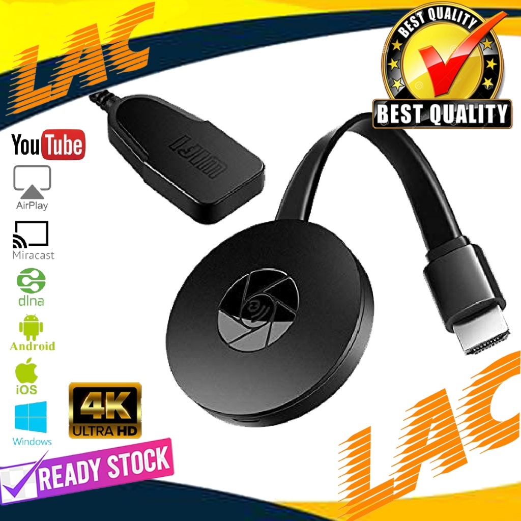 Jual Chromecast Wireless Display Adapter 4K HDMI Mobile Screen ...