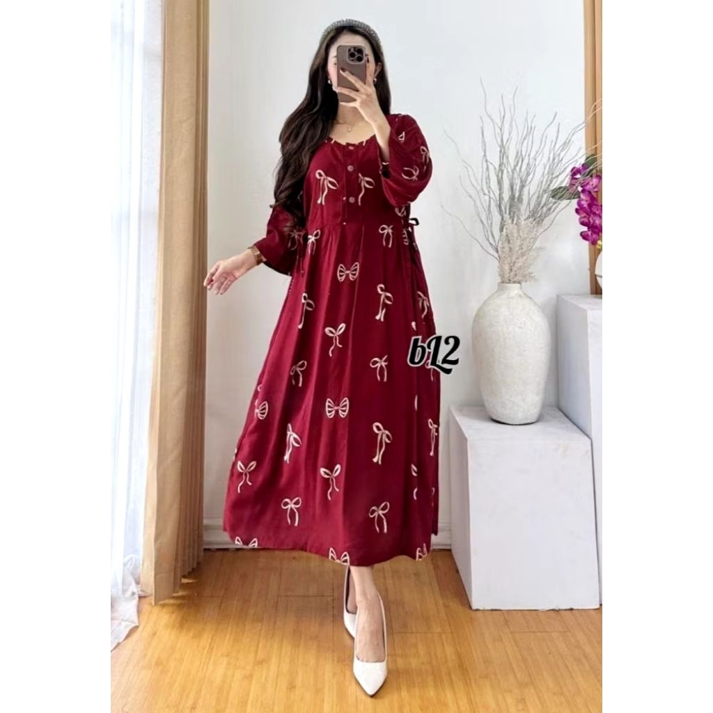 Jual Daster Kekinian Terbaru Dress Chibi Jumbo Rayon Premium Busui ...