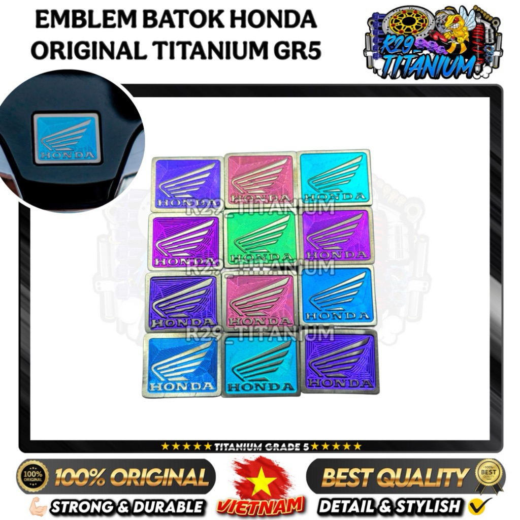 Jual EMBLEM BATOK LOGO HONDA TITANIUM GR5 | Shopee Indonesia