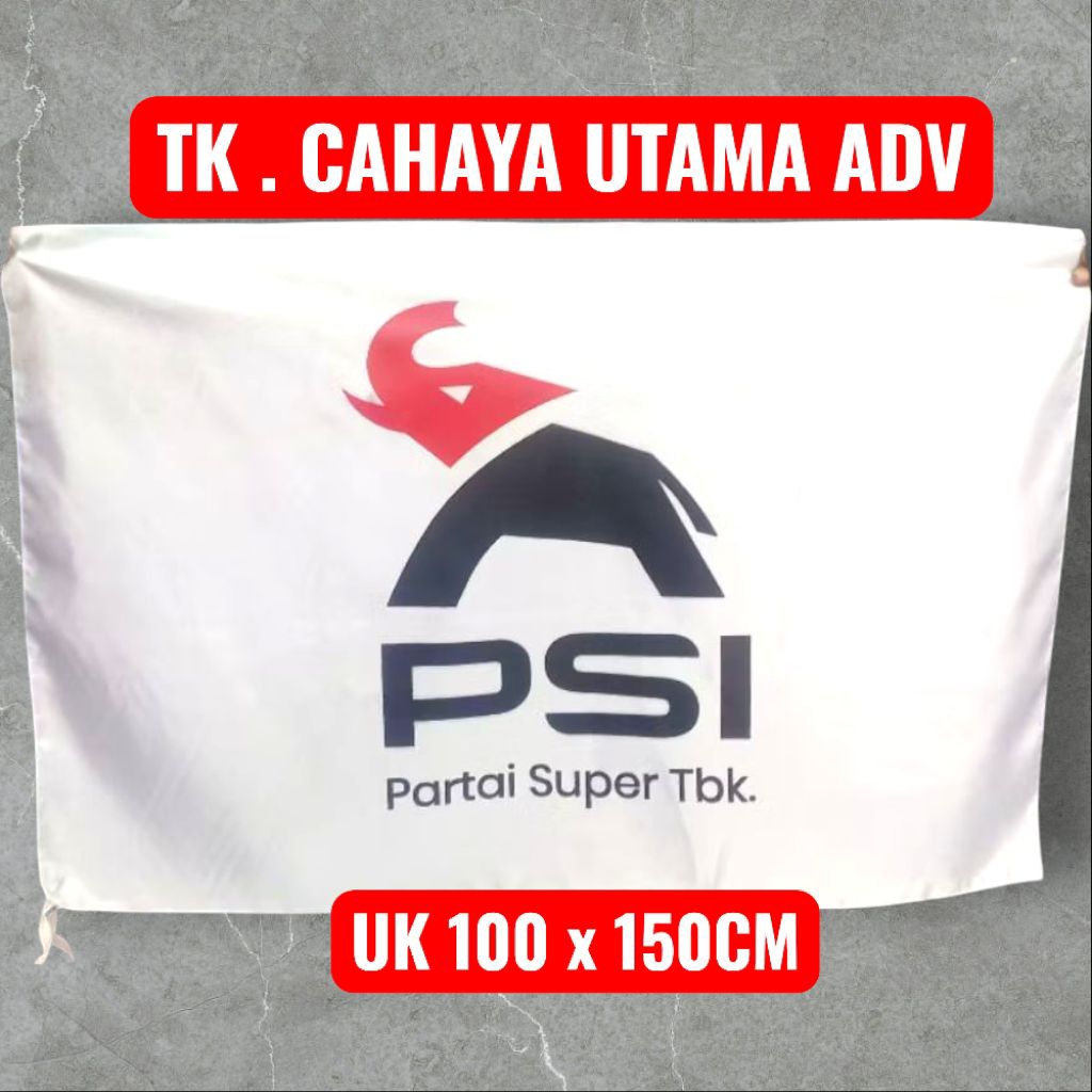 Jual BENDERA PARTAI SUPER TBK / BENDERA PARTAI PSI TBK 100 X 150CM ...