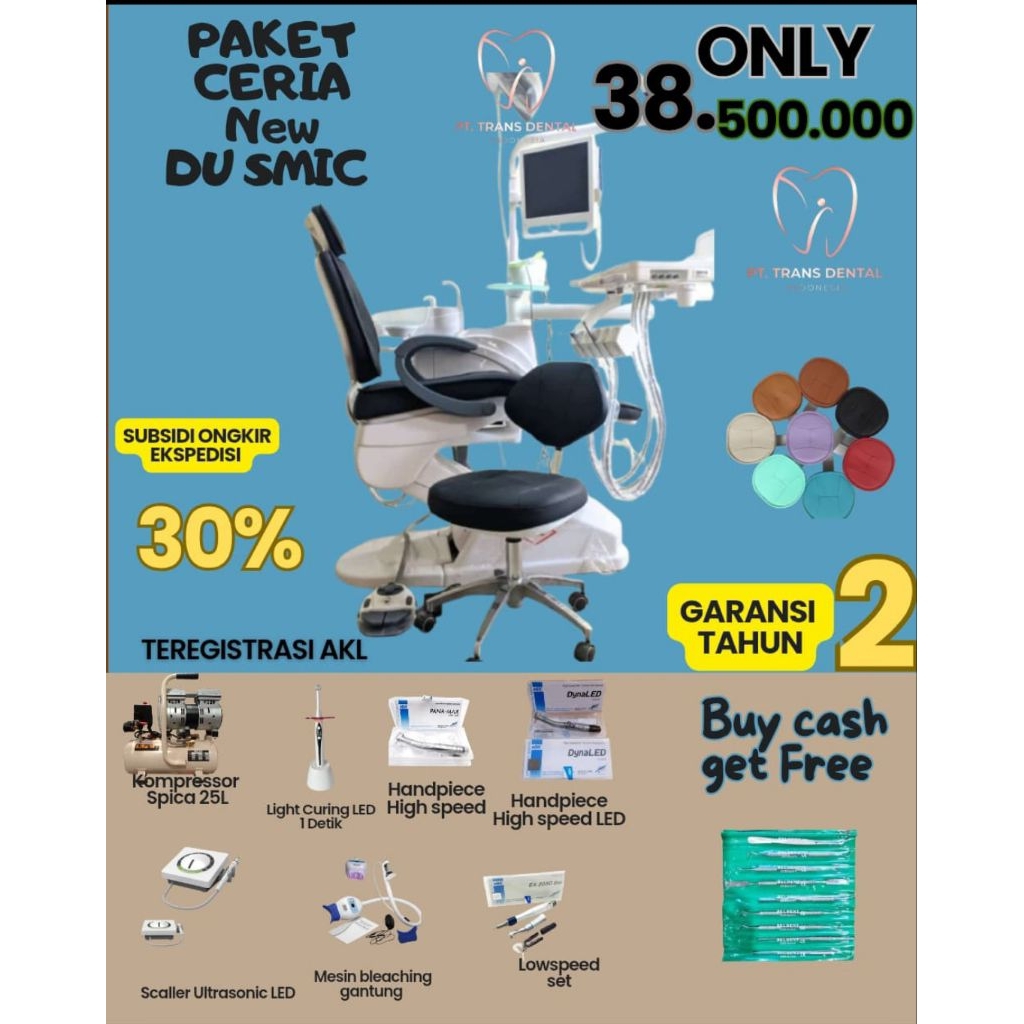 Jual NEW DENTAL UNIT SMIC PAKET CERIA PAKET SUPER MURAH SIAP PRAKTEK ...