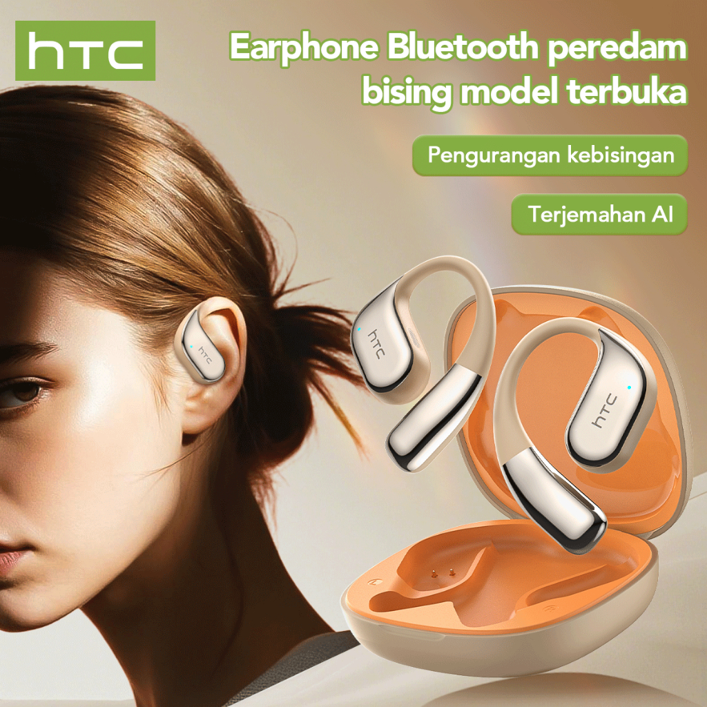 Jual HTC NE39 Xla0Ml Open-Ear True TWS AI Smart Terjemahkan Wireless ...