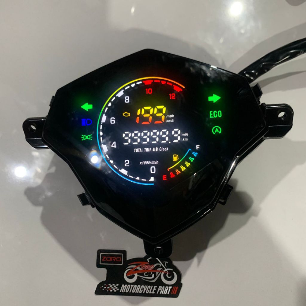 Jual SPEEDOMETER/KILOMETER DIGITAL LED H4 FULL DIGITAL MIO M3/MIO 125 ...