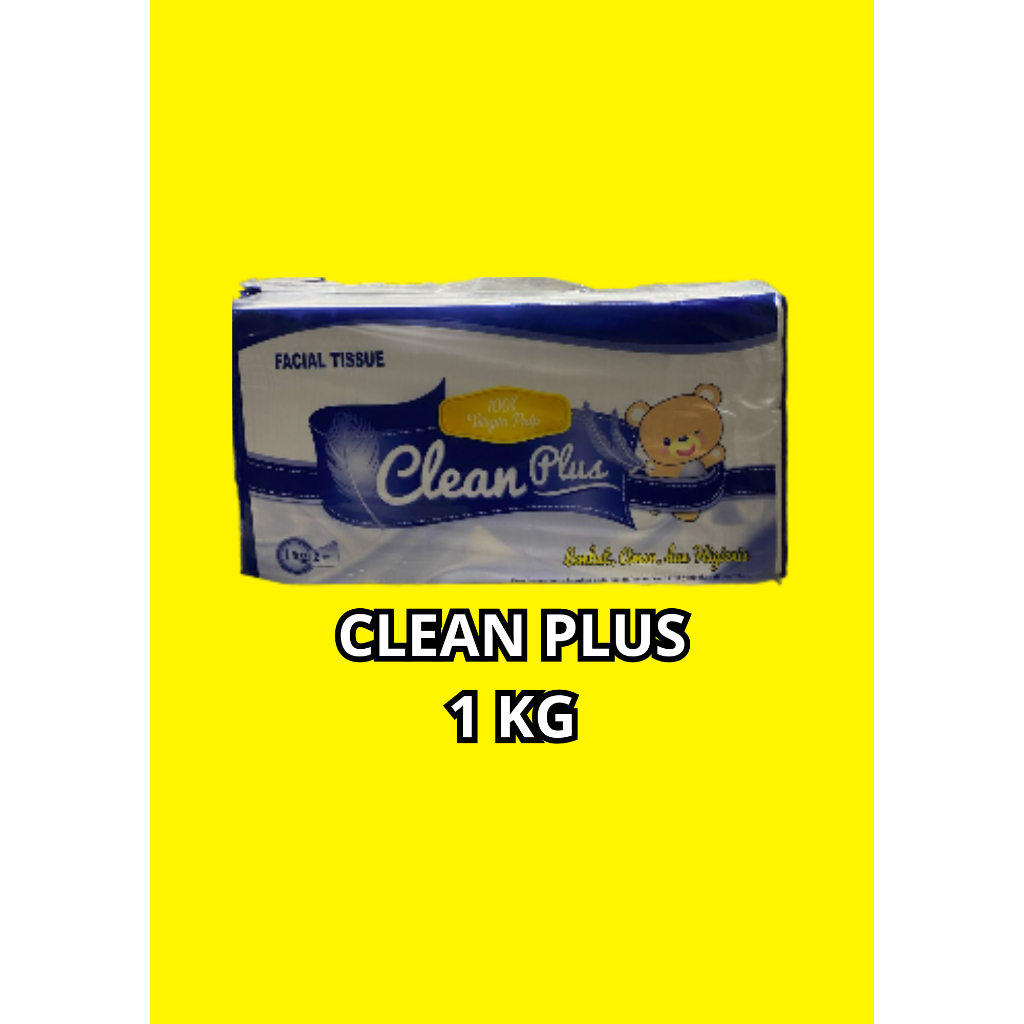 Jual Tissue Wajah Clean Plus 1000 Gram / Tisu Wajah Refill 1 Kg Tissue ...