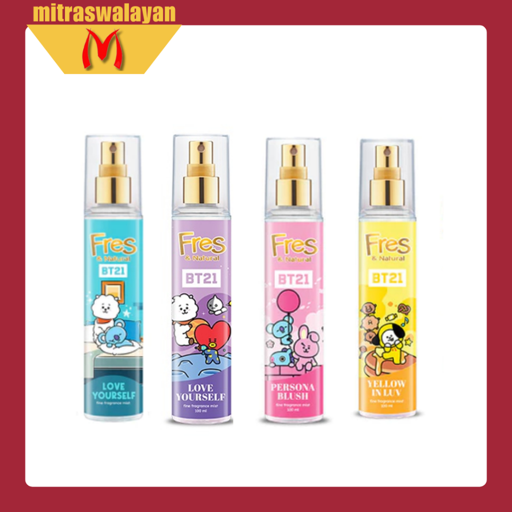 Jual Fres & Natural Perfume BT21 Series Kemasan Spray 100 ml | Shopee ...