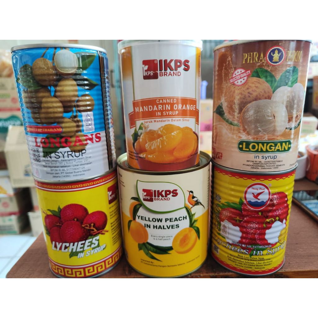 Jual BUAH KALENG DALAM SIRUP / LONGAN PEACH ORANGE LYCHEE / KELENGKENG ...