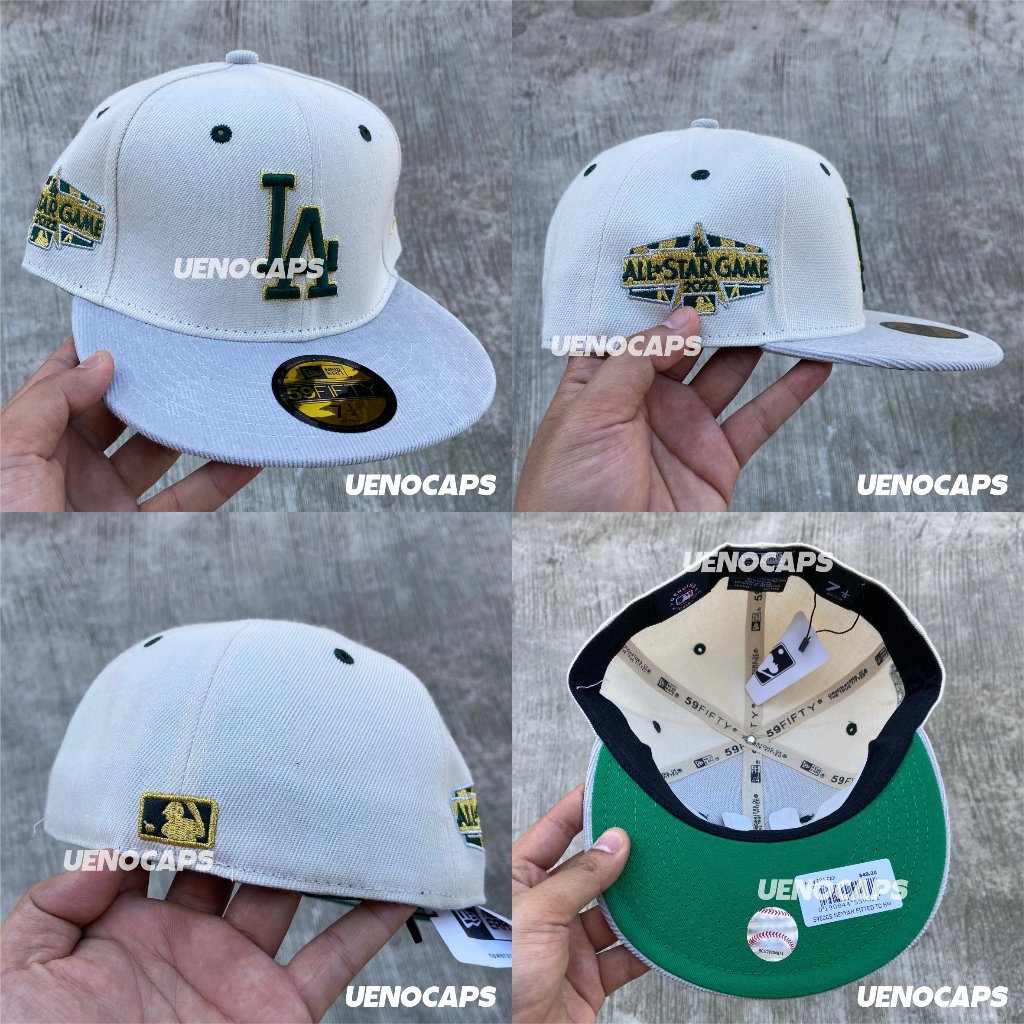 Jual COD Topi LA Fitted Built Up Los Angeles Dodgers Cream Grey ...