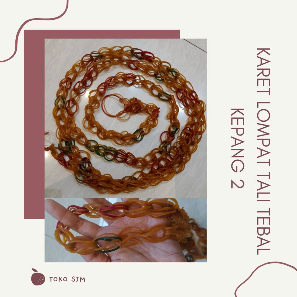 Jual KARET LOMPAT TALI TEBAL 2 KEPANG/ LOMPAT TALI KARET JADUL/ MAINAN ...