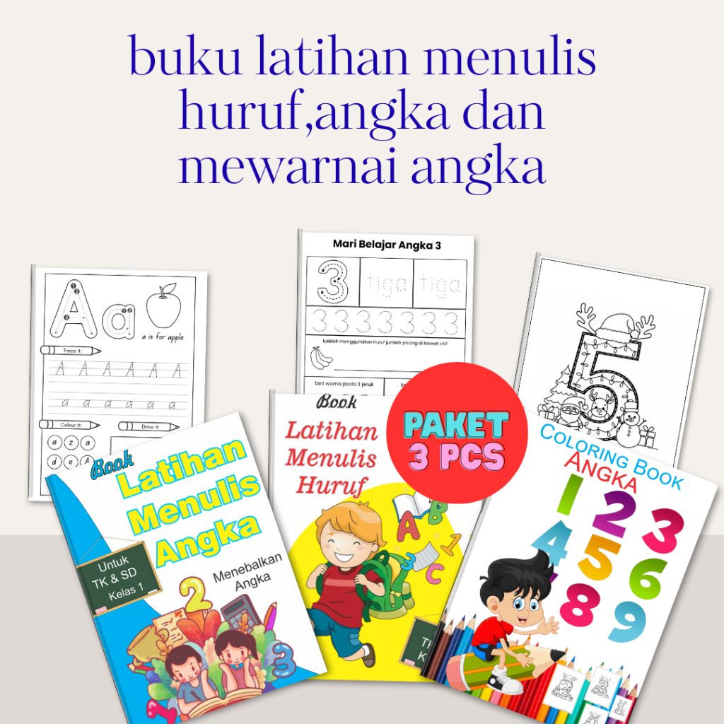 Jual Buku Latihan Menulis Belajar Anak Mengenal Tracing Huruf Angka ...