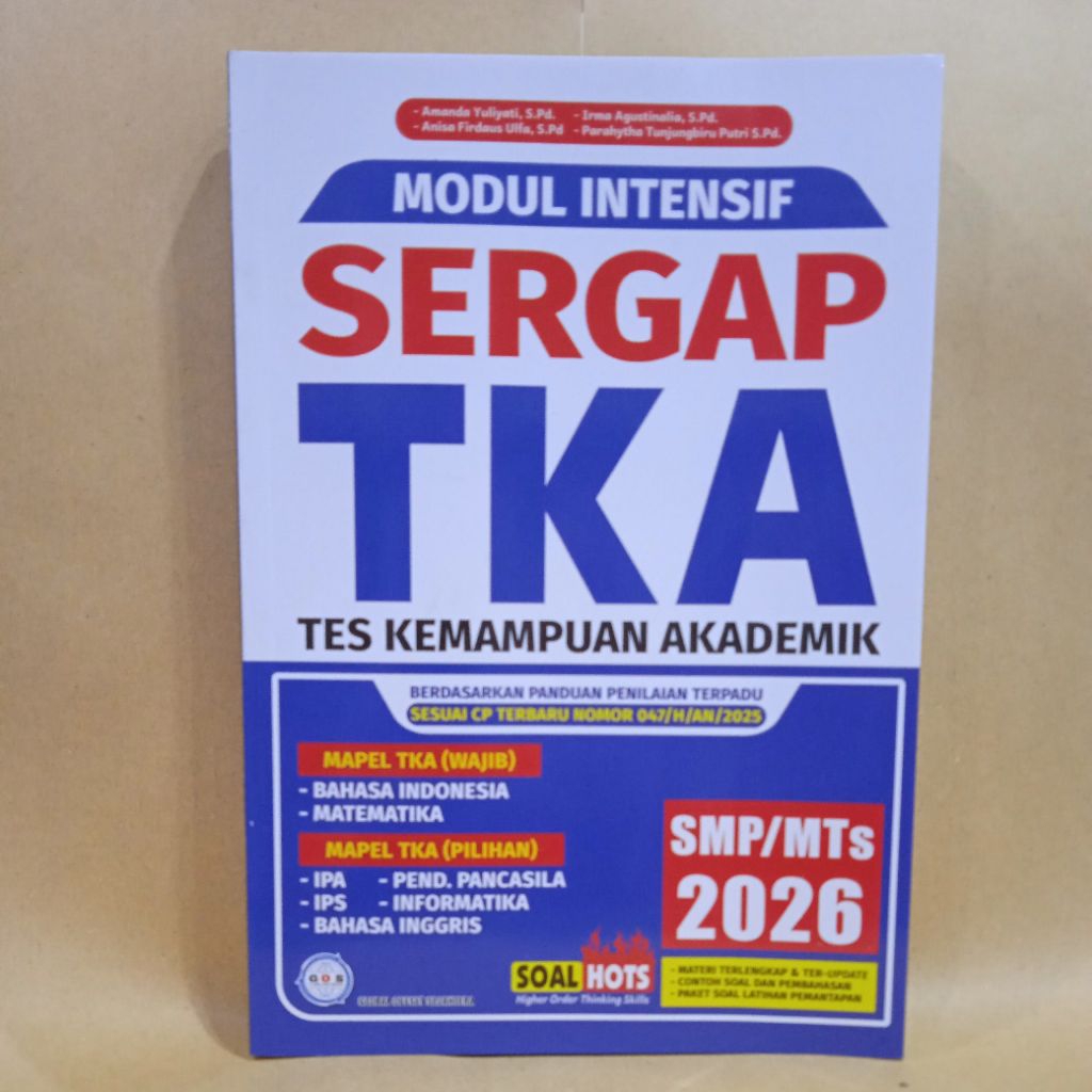 Jual Modul Intensif Sergap Tes Kemampuan Akademik TKA Siswa SMP /MTs ...