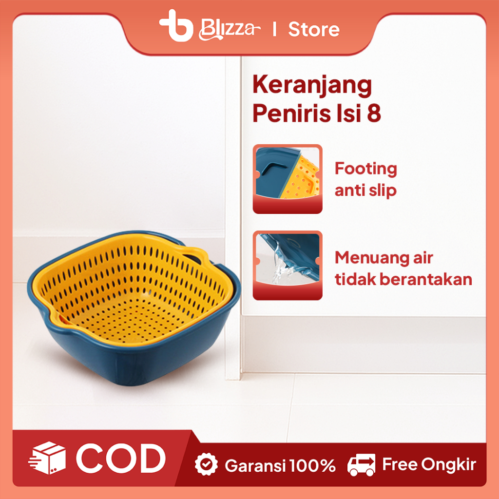 Jual Keranjang Peniris Buah 8IN1 - 1 Set Dapet 8 Keranjang Peniris ...