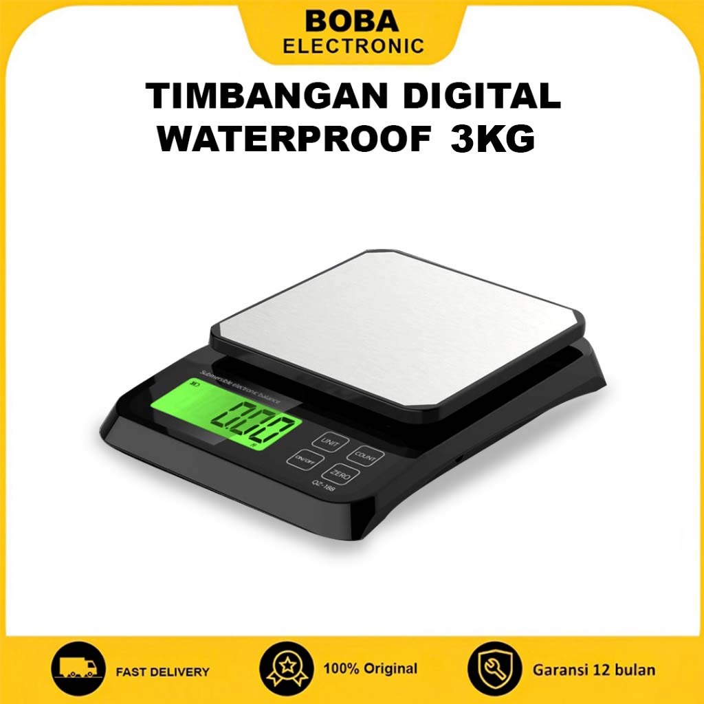 Jual BOBA Timbangan Digital Waterproof Timbangan Barang Anti Air 3kg ...
