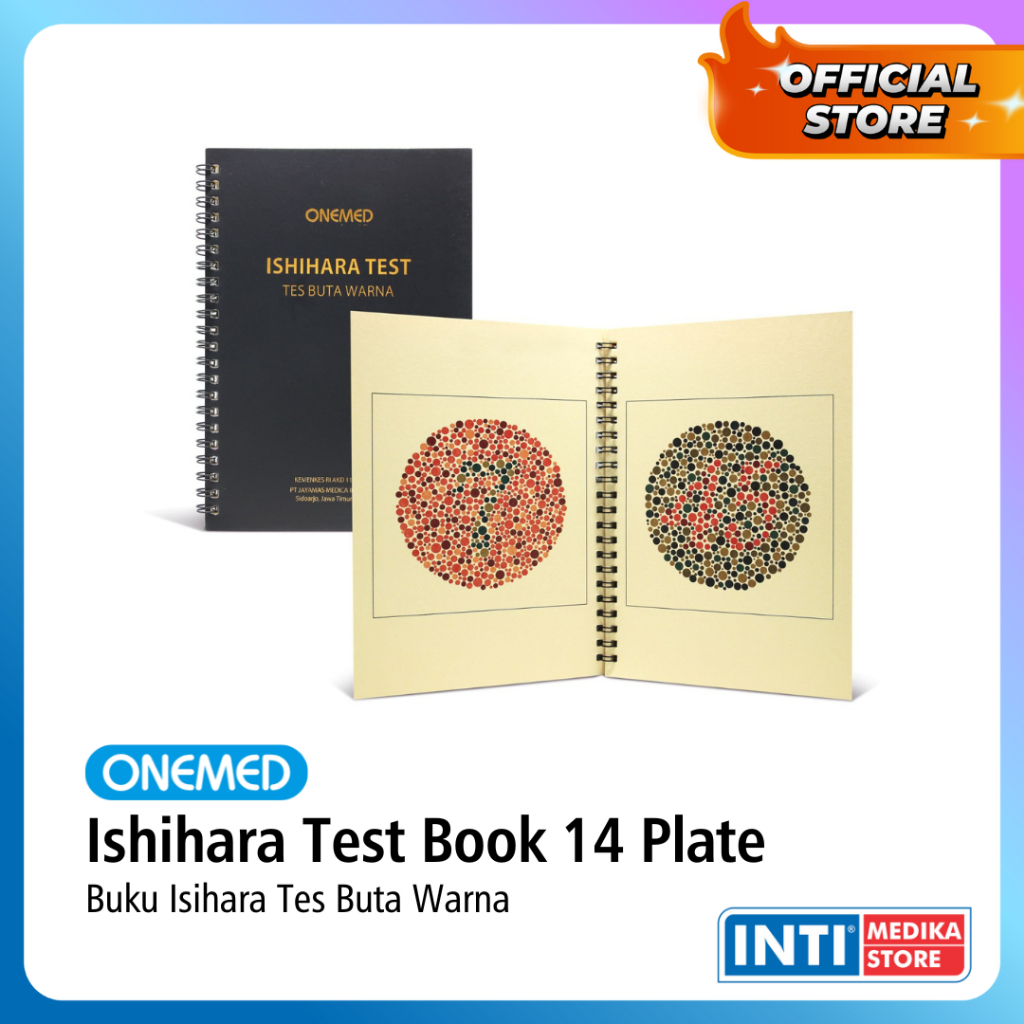 Jual ONEMED - Buku Isihara 14 Plate Tes Buta Warna | Ishihara Test Book ...