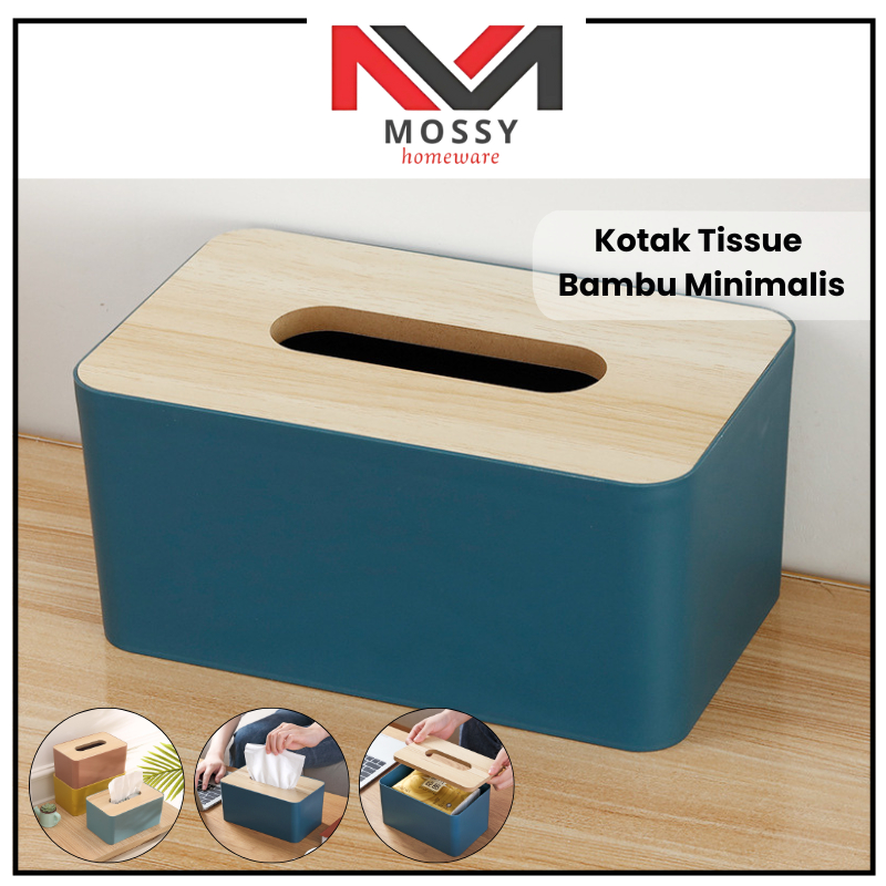 Jual MOSSY Kotak Tisu Tissue Bambu Minimalis Elegan Model Panjang ...