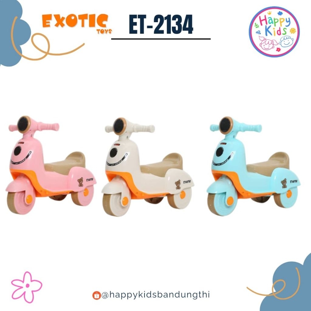 Jual Ride On EXOTIC ET-2134 Motor Vespa anak | Fitur Musik dan Lampu ...