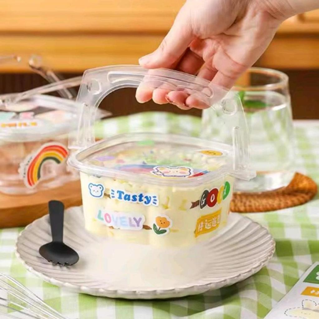 Jual Basket Box Mika w/Handle Puding 450 ml Dessert Tiramisu | Shopee ...
