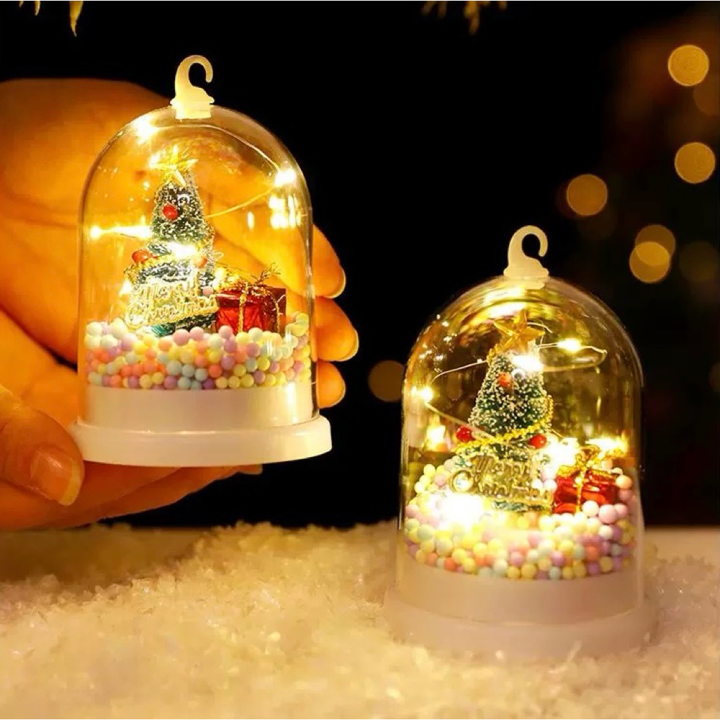 Jual Lampu Natal Mini LED Eletrik Pohon Salju Dome Hiasan Dekorasi Meja ...