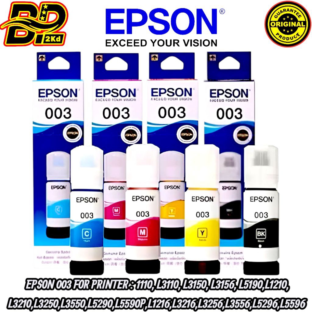 Jual PAKET 1 SET 4 PCS EPSON 003 ORIGINAL UNTUK TIPE PRINTER = L1110 ...