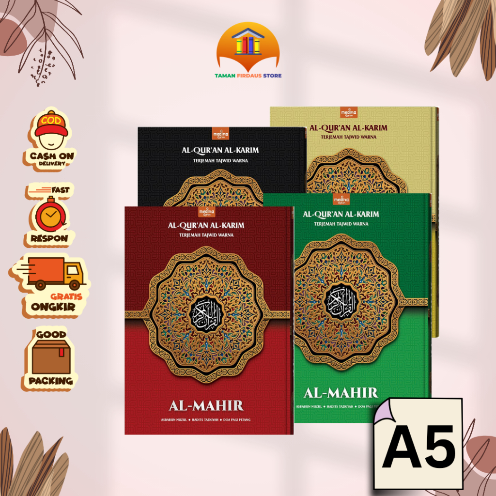 Jual AL MAHIR Al Quran Tajwid Warna Dan Terjemah Ukuran A5 Huruf Jelas ...
