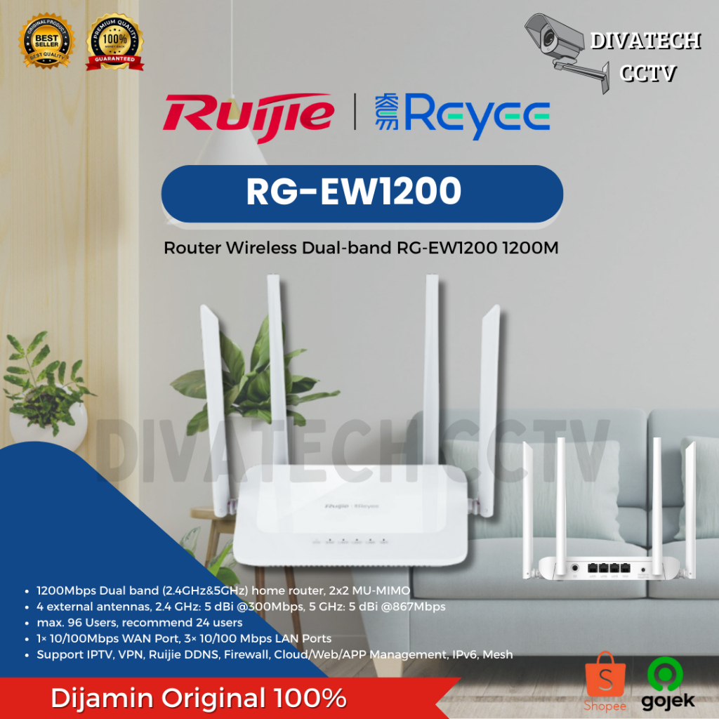 Jual Ruijie RG-EW1200 1200M Dual-band Wirelees Router | Shopee Indonesia