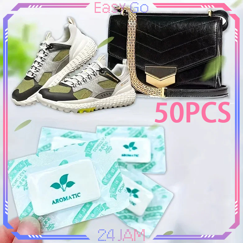 Jual 50pcs Penghilang Bau Penyerap Lembab Pengawet Sepatu Sachet Aroma ...