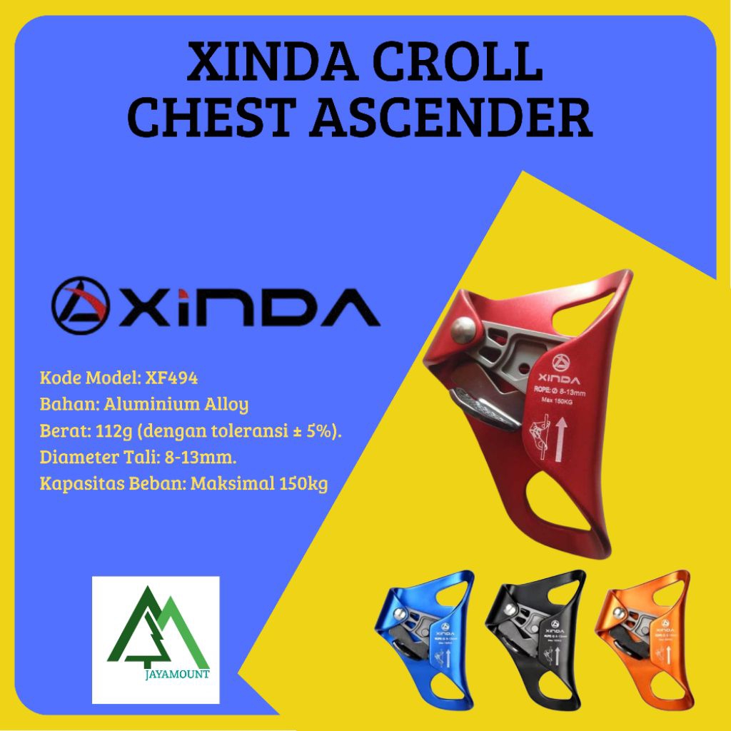 Jual Chest Ascender Croll Xinda | Croll xinda | Alat meniti Tali ...