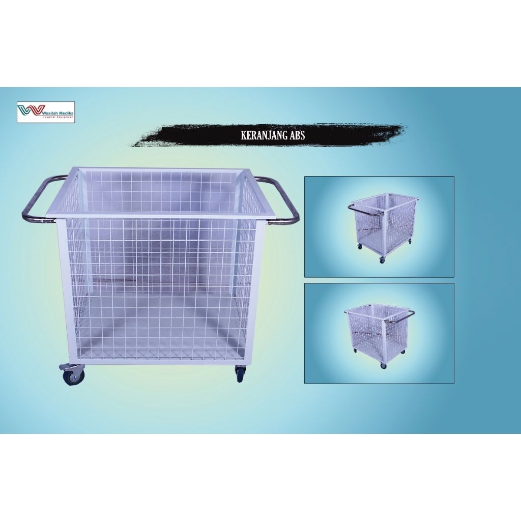 Jual Troli Laundry Besi Kawat | Troli Linen Besi Tanpa Kain | Shopee ...