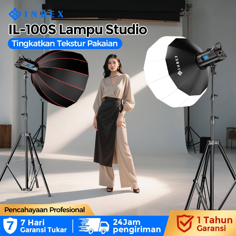 Jual INBEX Lighting 100S Lampu Live streaming Softbox Lighting LED ...