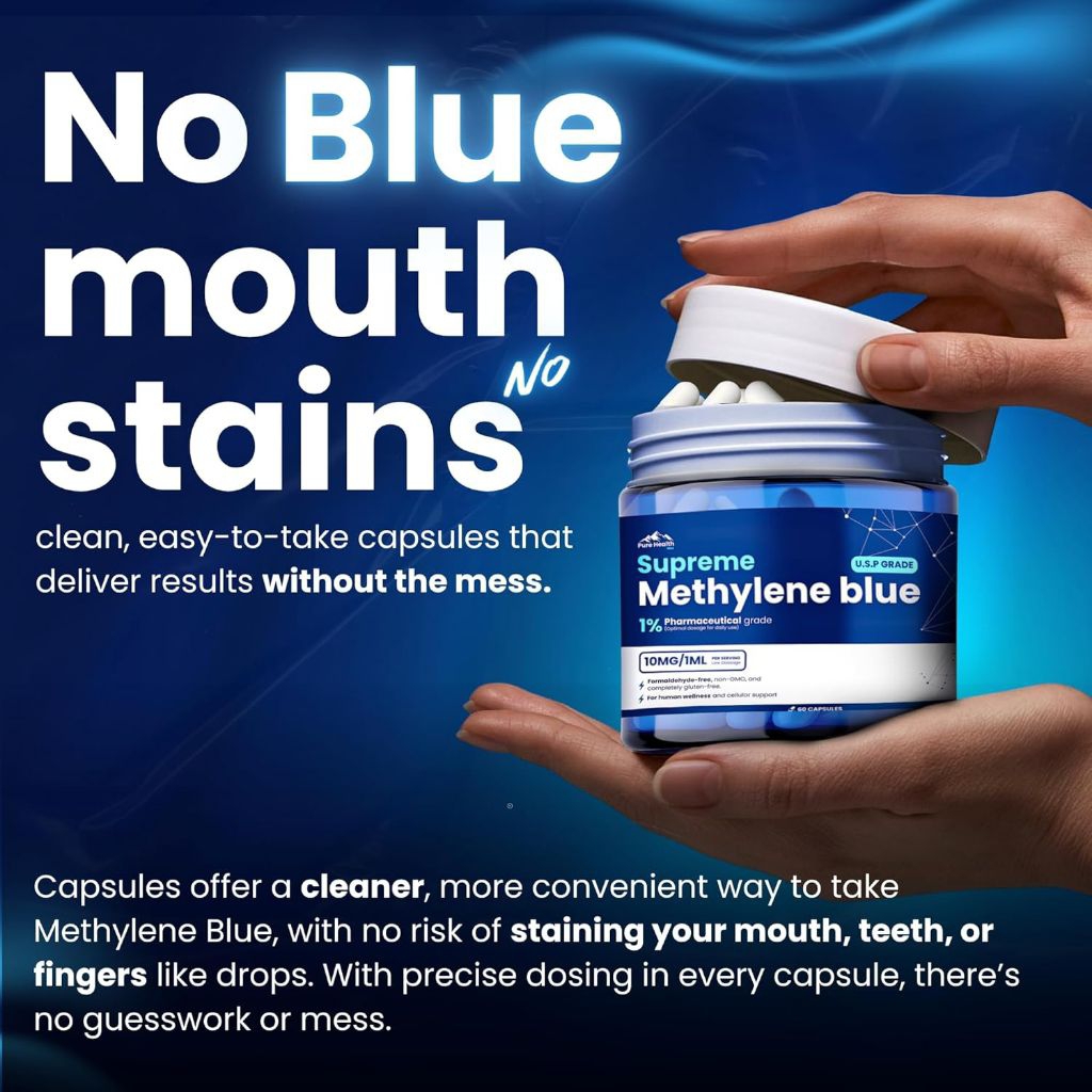 Jual Supreme Methylene Blue Capsules - Pharmaceutical Grade Supplement ...