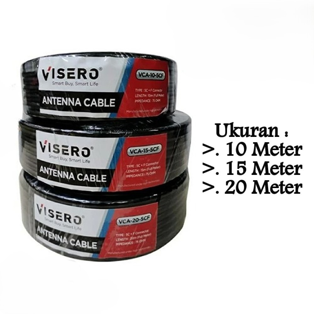 Jual [KBM] Kabel Antena TV Jack RG-6 Konektor Visero Antenna TV Cable ...