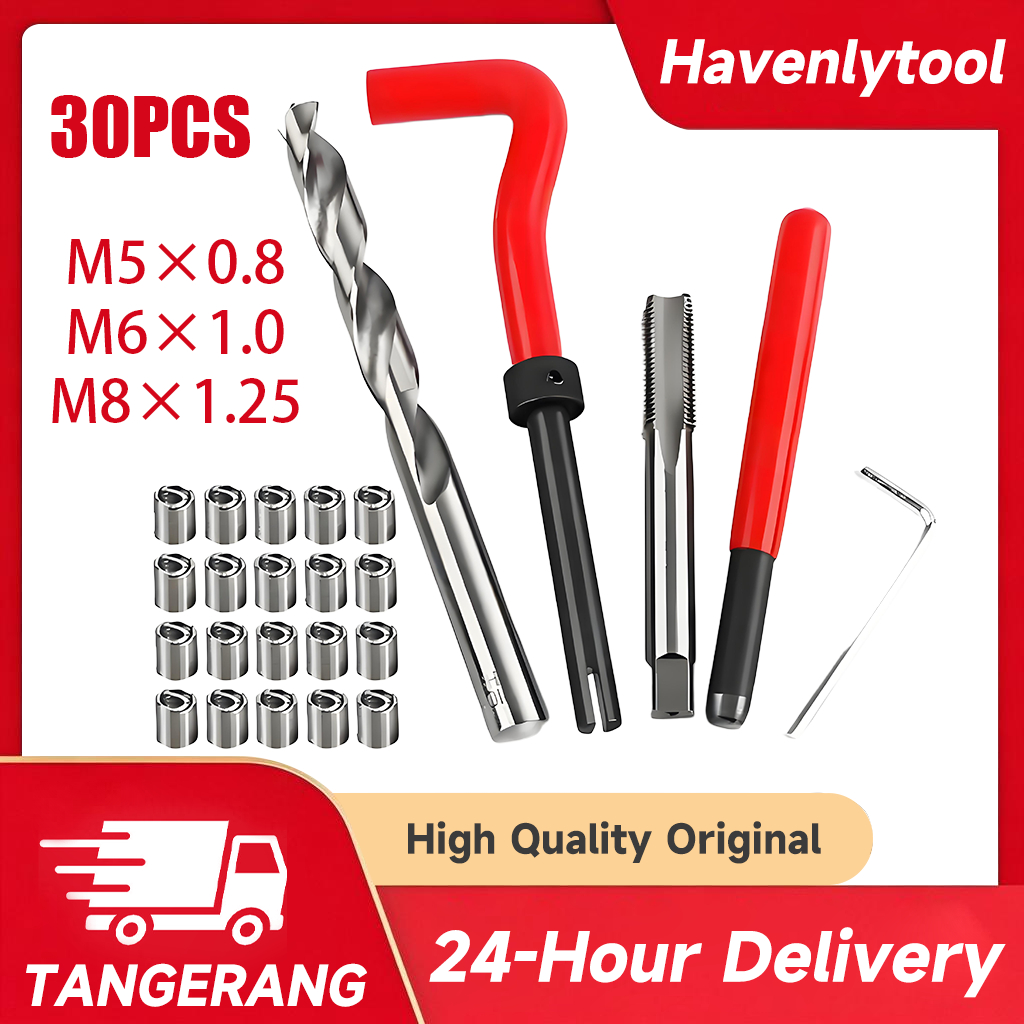 Jual Havenlytool 30pcs Thread Repair Kit M5 M6 M8 Alat Mobil Motor Ulir ...