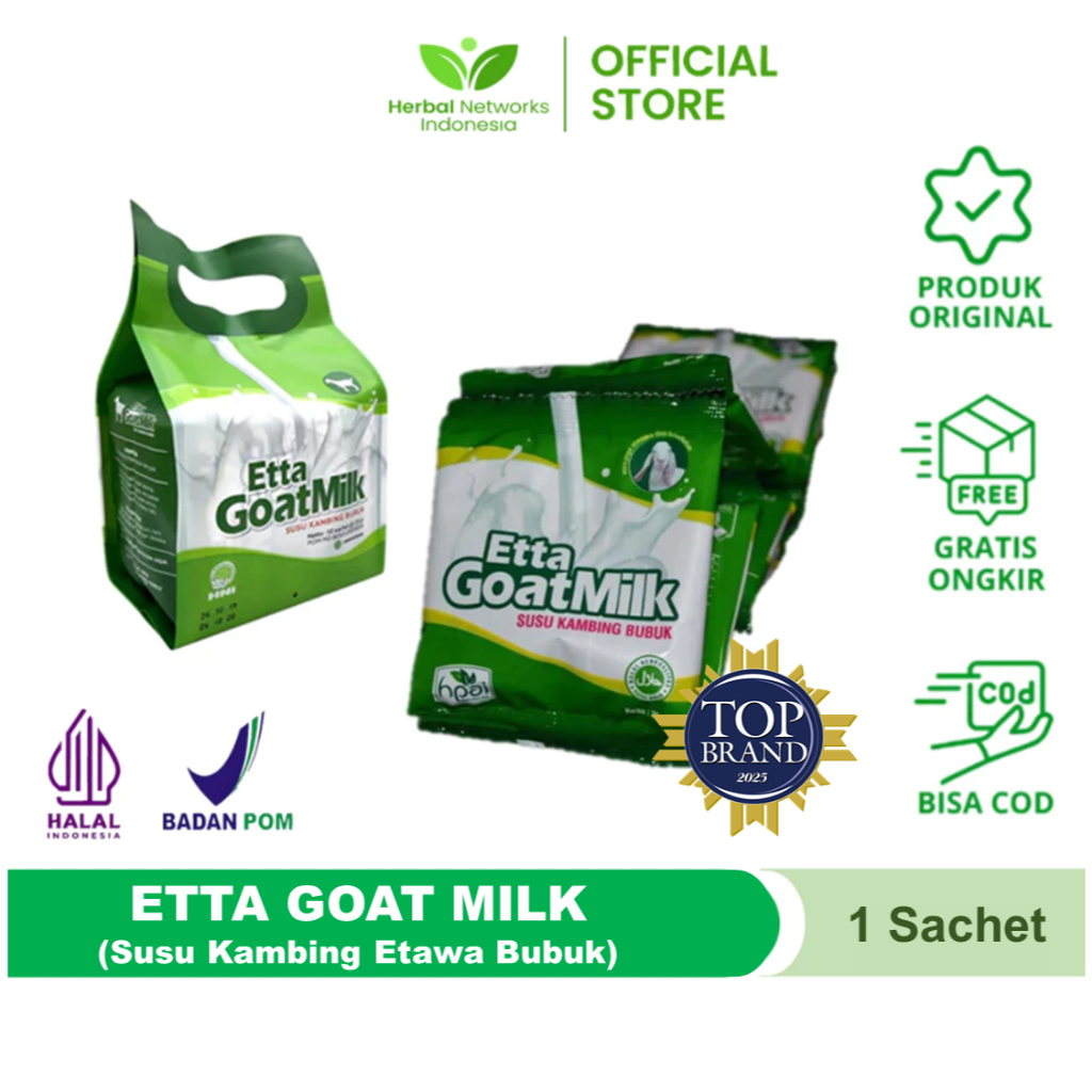 Jual Etta Goat Milk EGM Sachet Ecer Halal HNI | Susu Kambing Ettawa ...