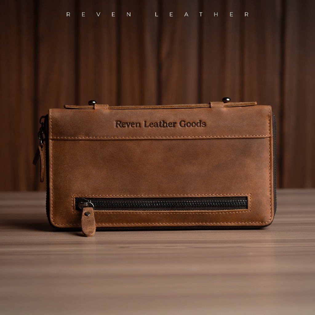 Jual Reven Leather Benicio Handbag - Tas Tangan Clutch Pria Kulit Sapi ...