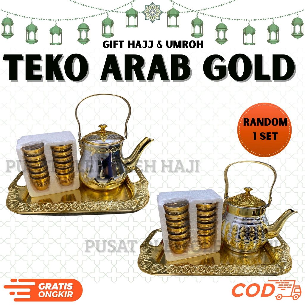 Jual TEKO ARAB GOLD 1 SET PAKET MURAH LENGKAP TEKO IBRIK STAINLES 1 PCS ...