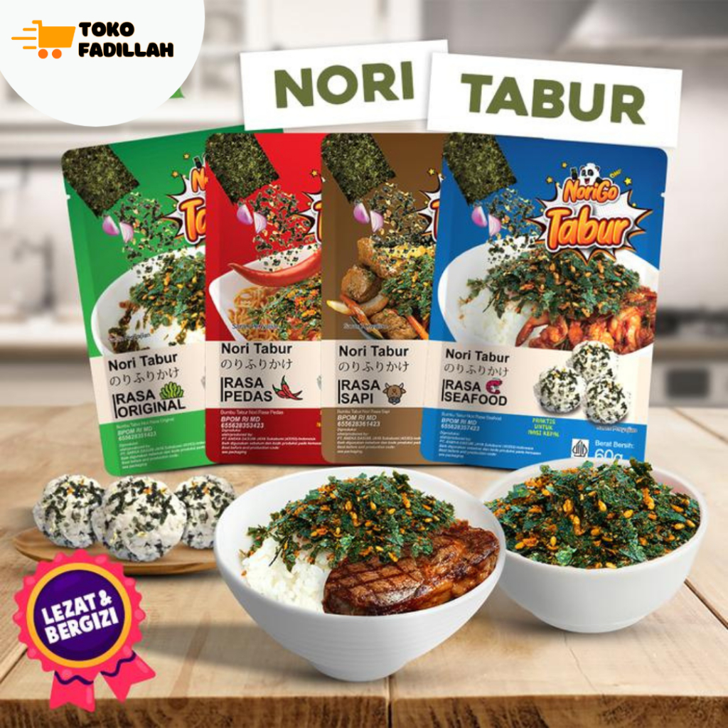 Jual Nori Tabur NoriGo Rumput Laut Panggang 60g - Semua Varian | Shopee ...