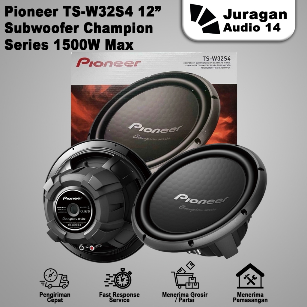 Jual Pioneer Subwoofer TS - W312D4 12 Inch Double Coil 4 Ohm 1600 Watt ...