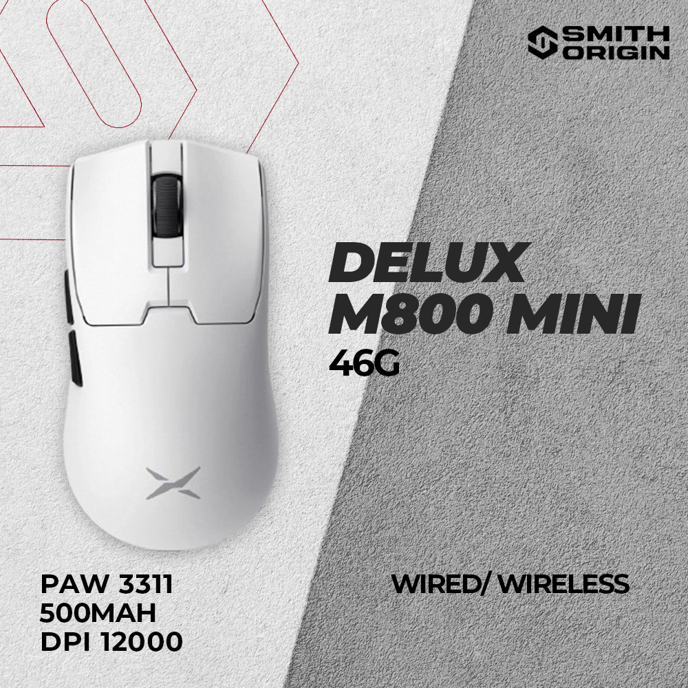 Jual Delux M800 Mini PAW 3311 Tri-mode Connection Wireless Gaming Mouse ...