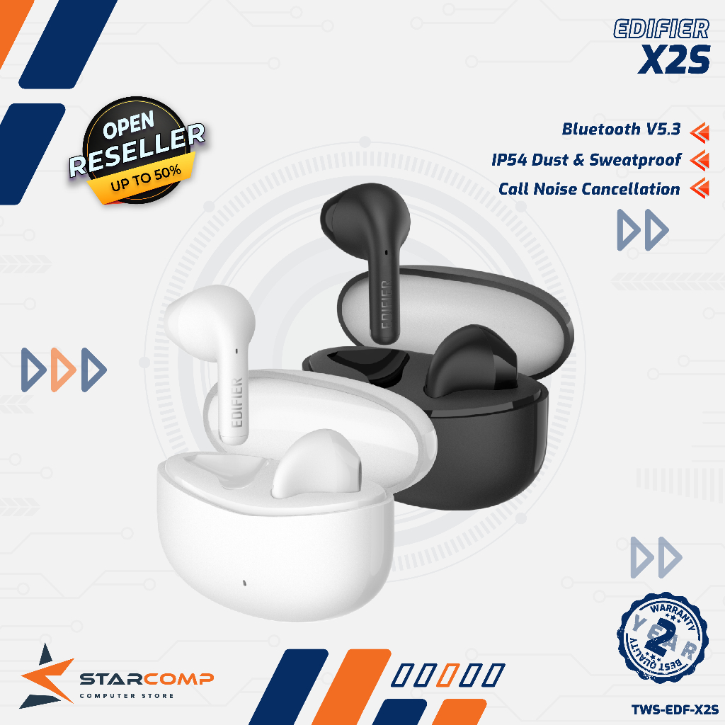Jual Edifier X2S TWS True Wireless Earbuds IP54 with Call Noise ...
