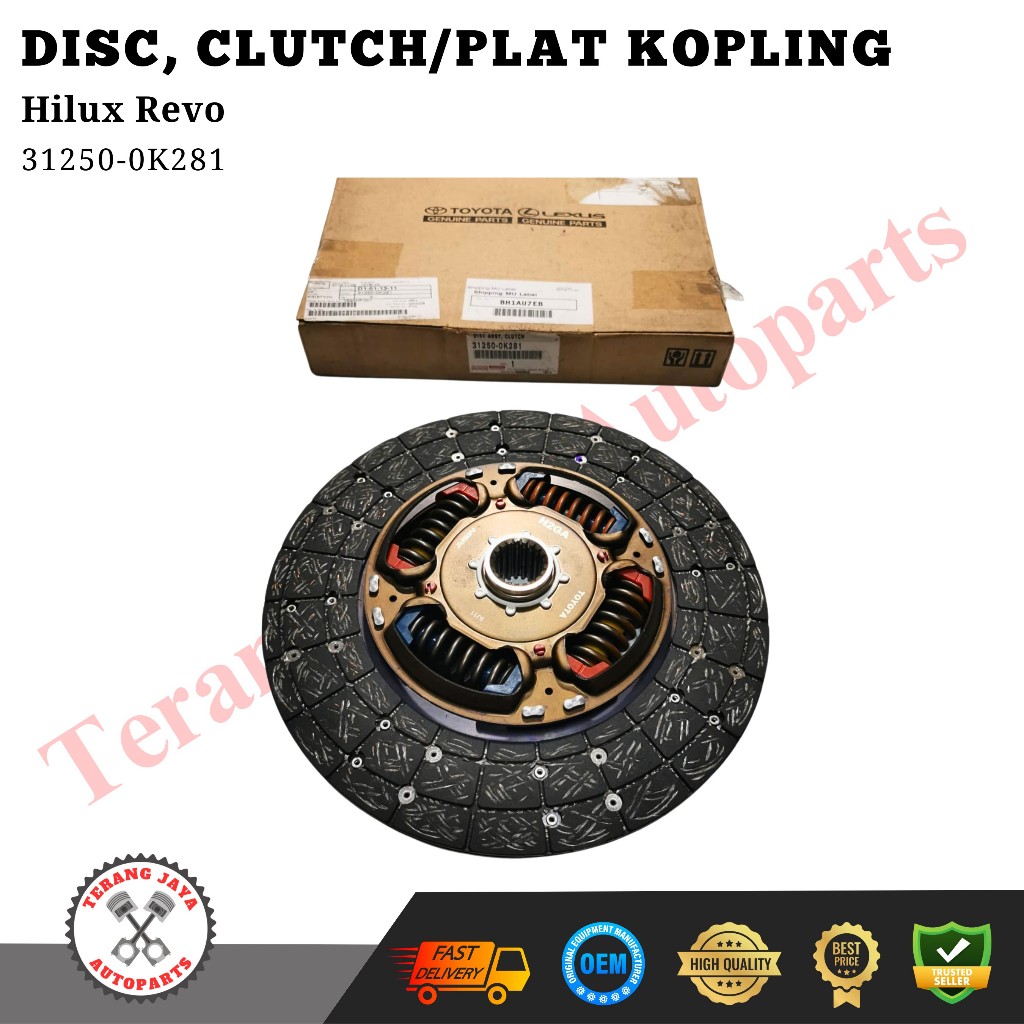 Jual Disc Assy, Clutch/Plat Kopling Hilux Revo 31250-0K281 ASLI ...