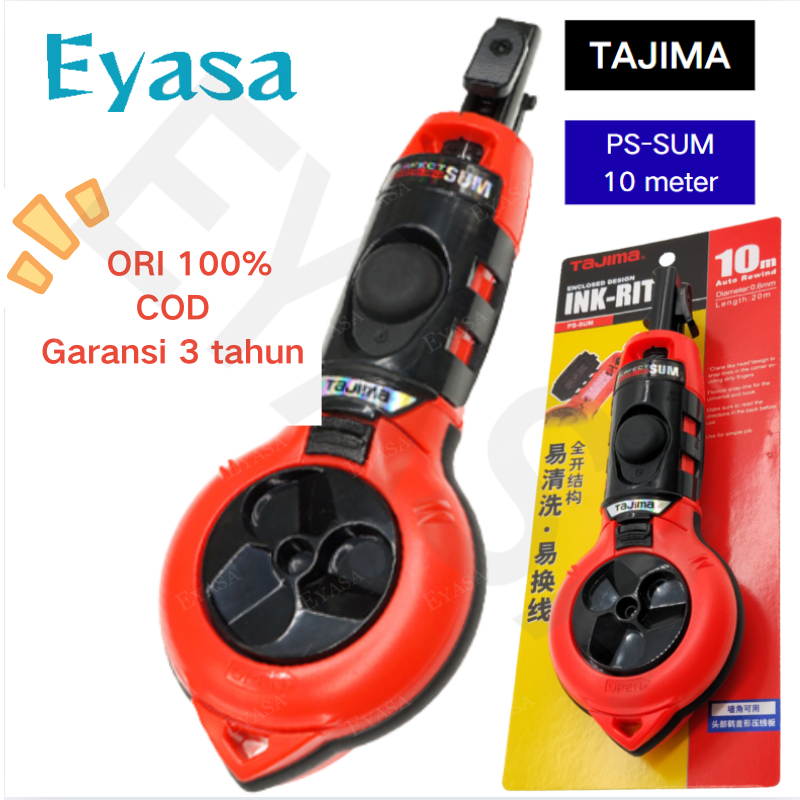 Jual Sipatan Tajima Ink Rite 10m Marking Tool Alat PS SUM R Merah QR ...