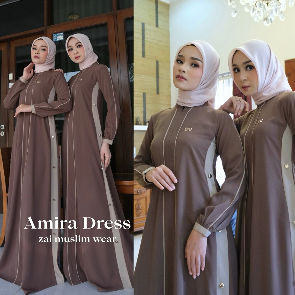 Jual Amira Dress NON PAYET Original By Zai Muslim Wear | Shopee Indonesia