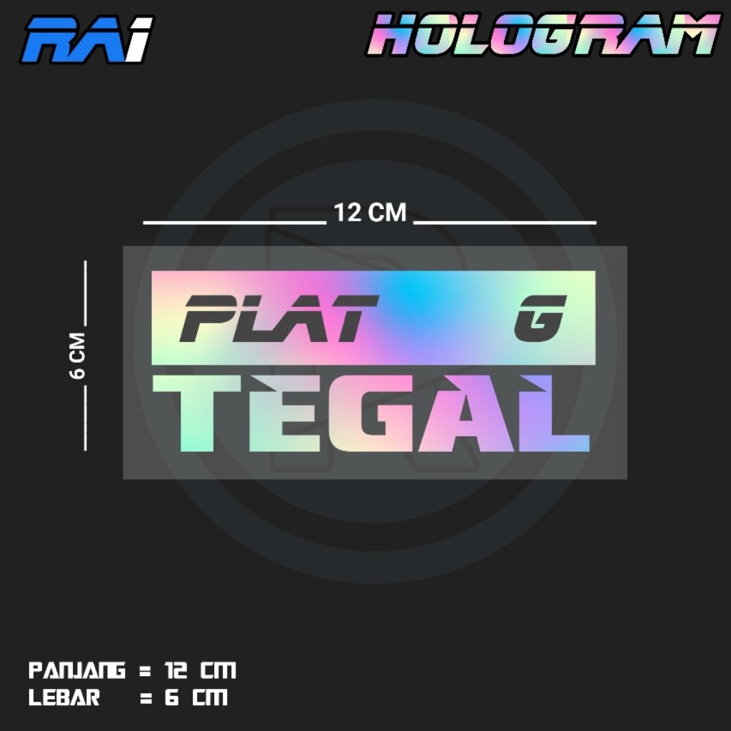 Jual STIKER CUTTING TULISAN PLAT G TEGAL | RA1 JTG | Shopee Indonesia