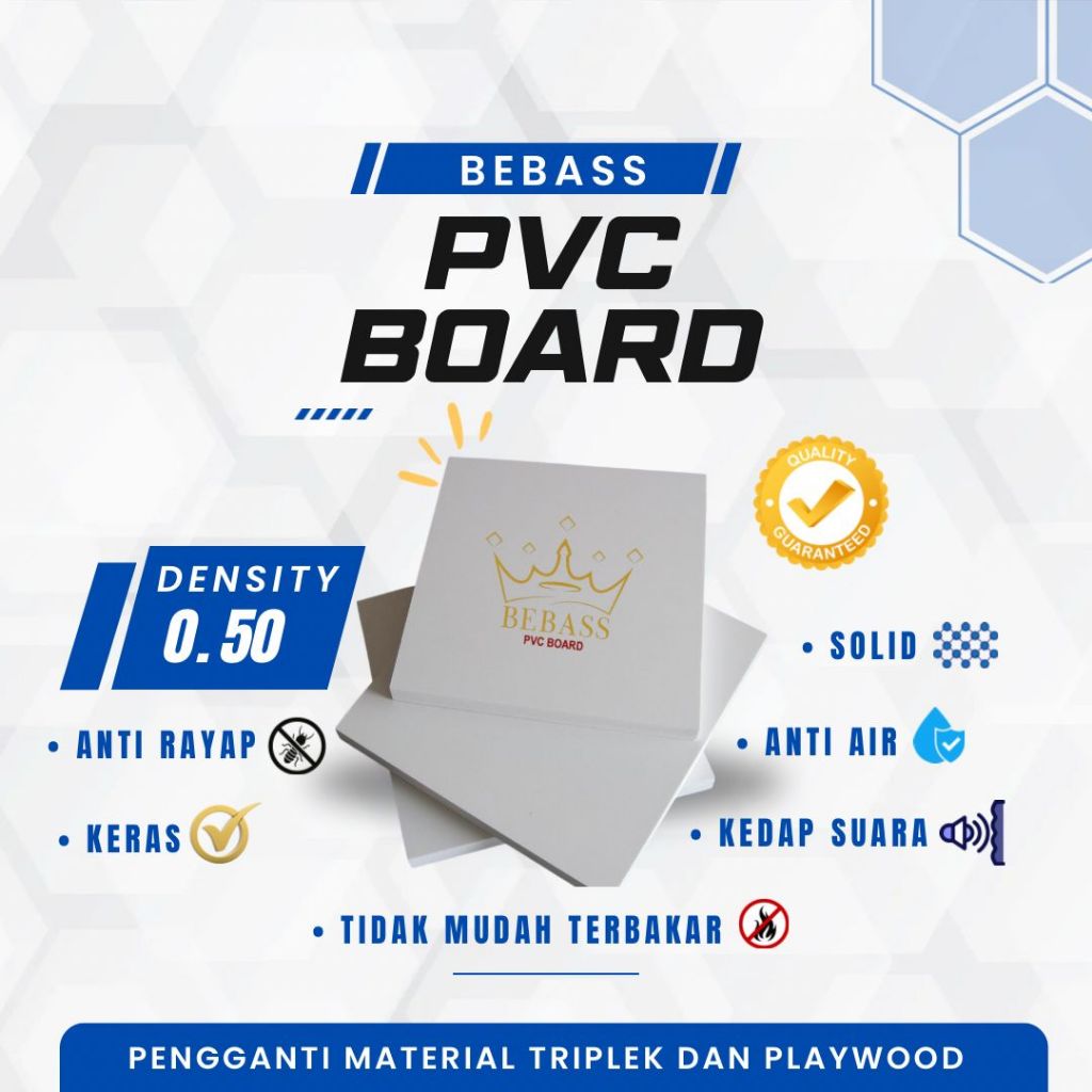 Jual Papan PVC Foam Board | 5mm UK 122x244cm | WHITE BEBASS | Anti ...
