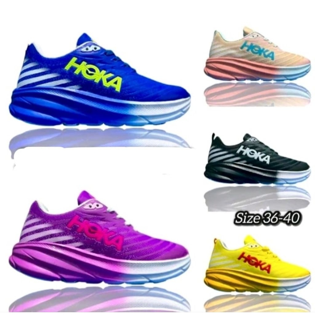 Jual sepatu running wanita hoka match 5 sneakers gym ringan terbaru ...