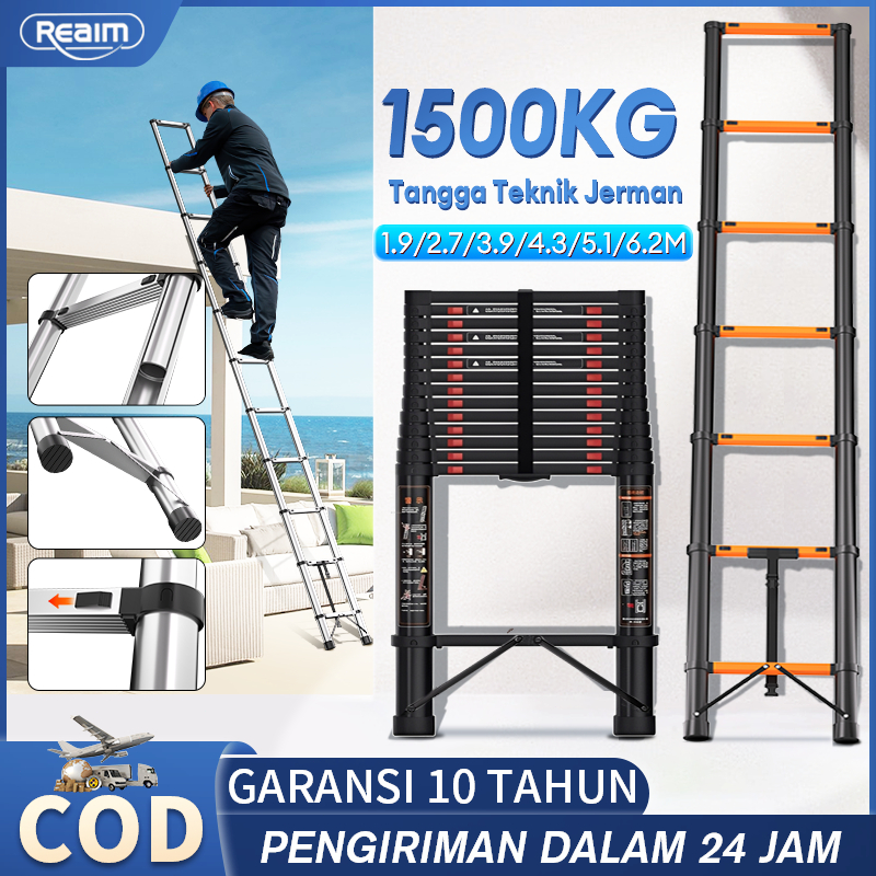 Jual Reaim Tangga Teleskopik Multifungsi Aluminium tangga Lipat Portabe ...