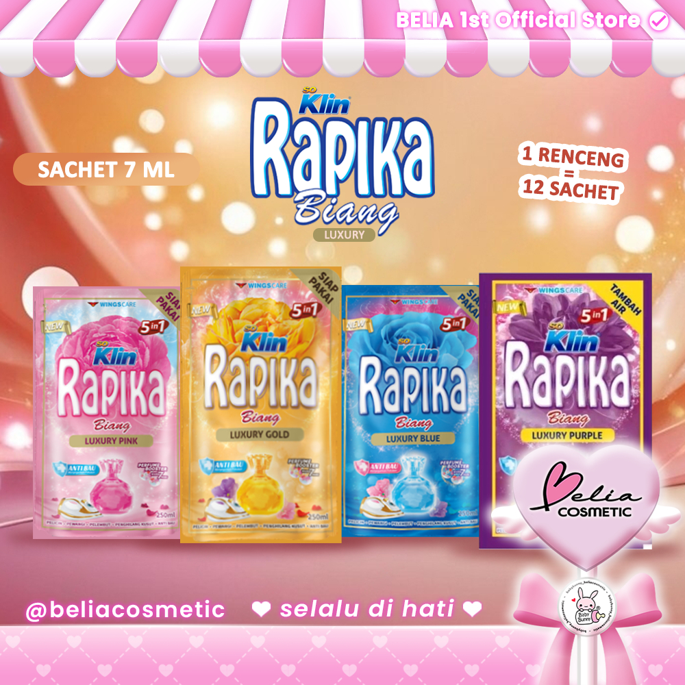 Jual BELIA RAPIKA by SO KLIN 1 RENCENG Biang Konsentrat Pelicin Setrika ...