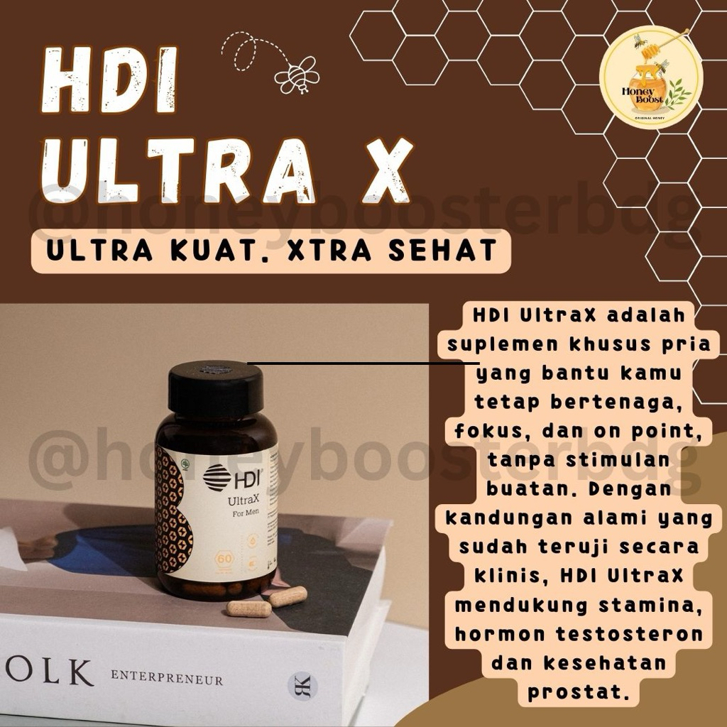 Jual HDI Ultra X – Suplemen Vitalitas & Stamina Pria | 60 Kapsul HALAL ...